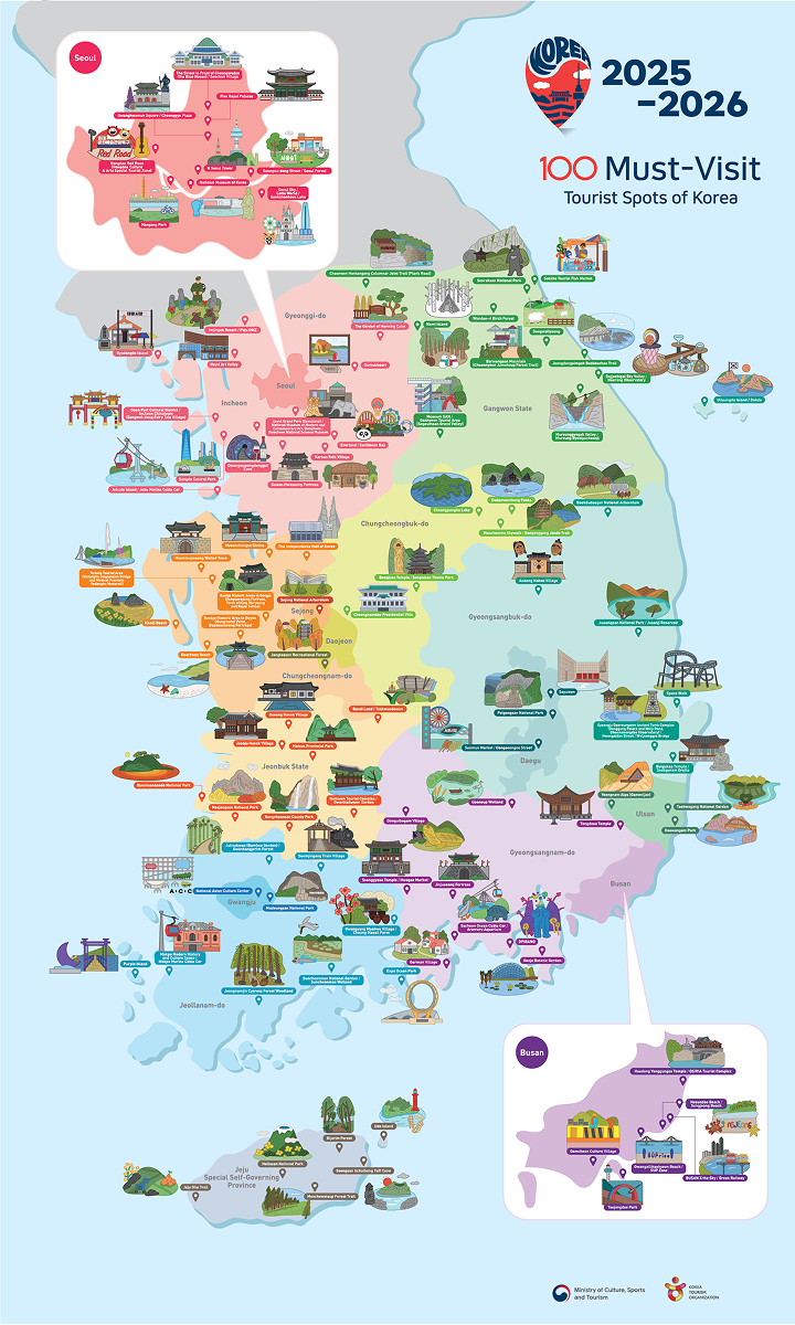 100 Must-Visit Tourist Spots of Korea: VISITKOREA